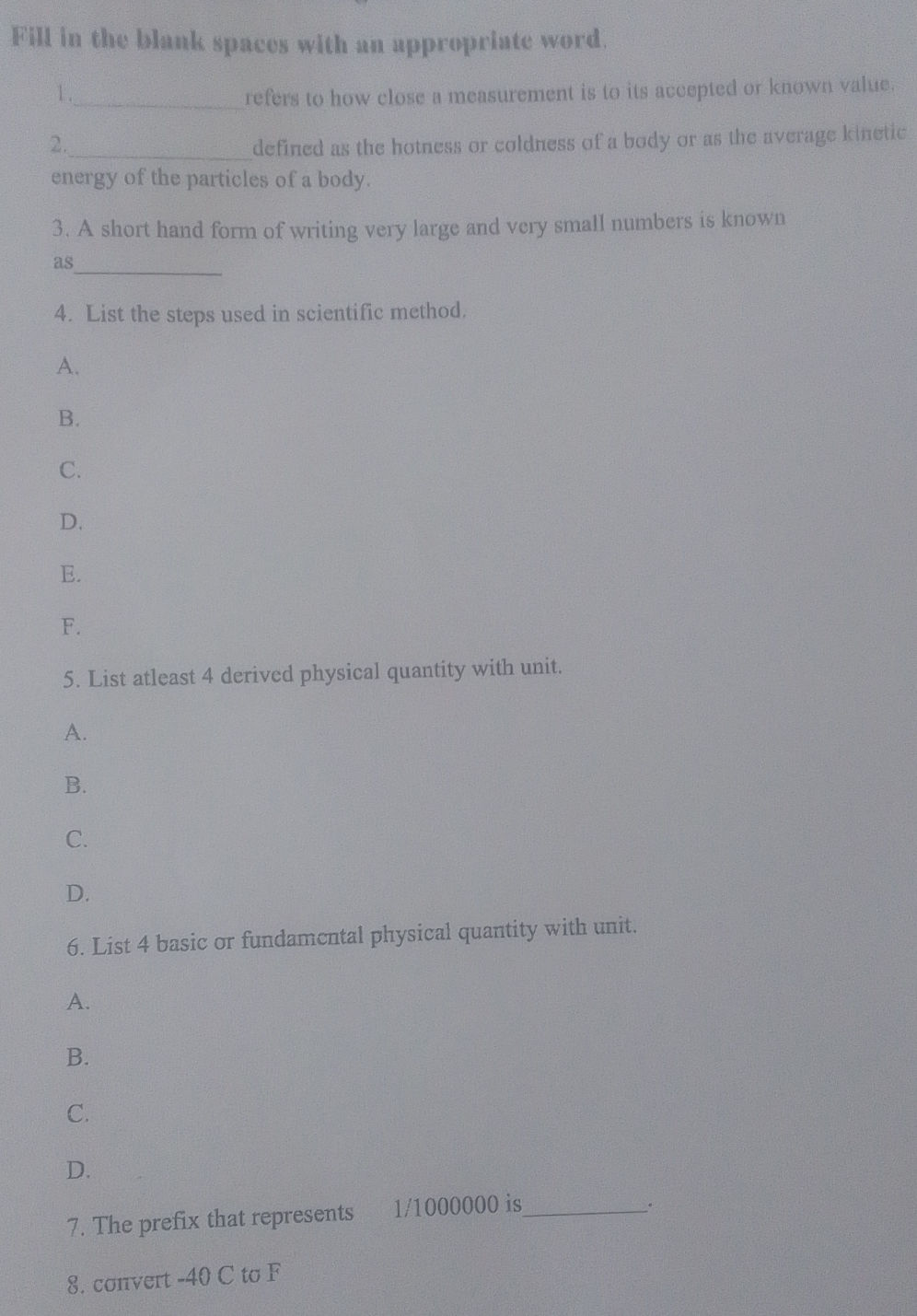 Fill in the blank spaces with an appropriate | StudyX