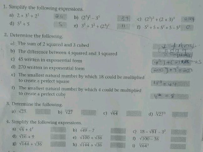1. Simplify the following expressions. a) | StudyX