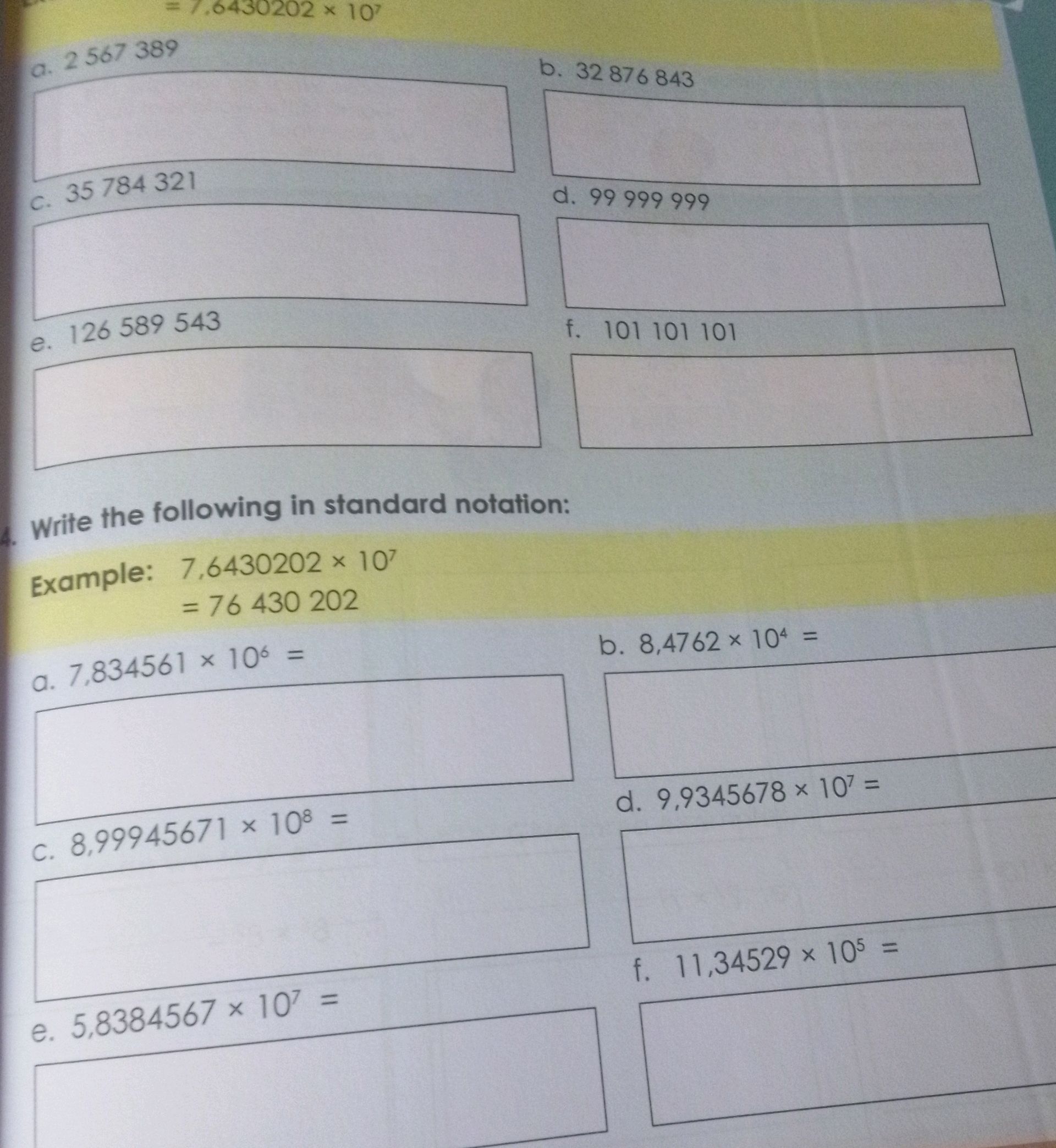 Write the following in standard notation: | StudyX