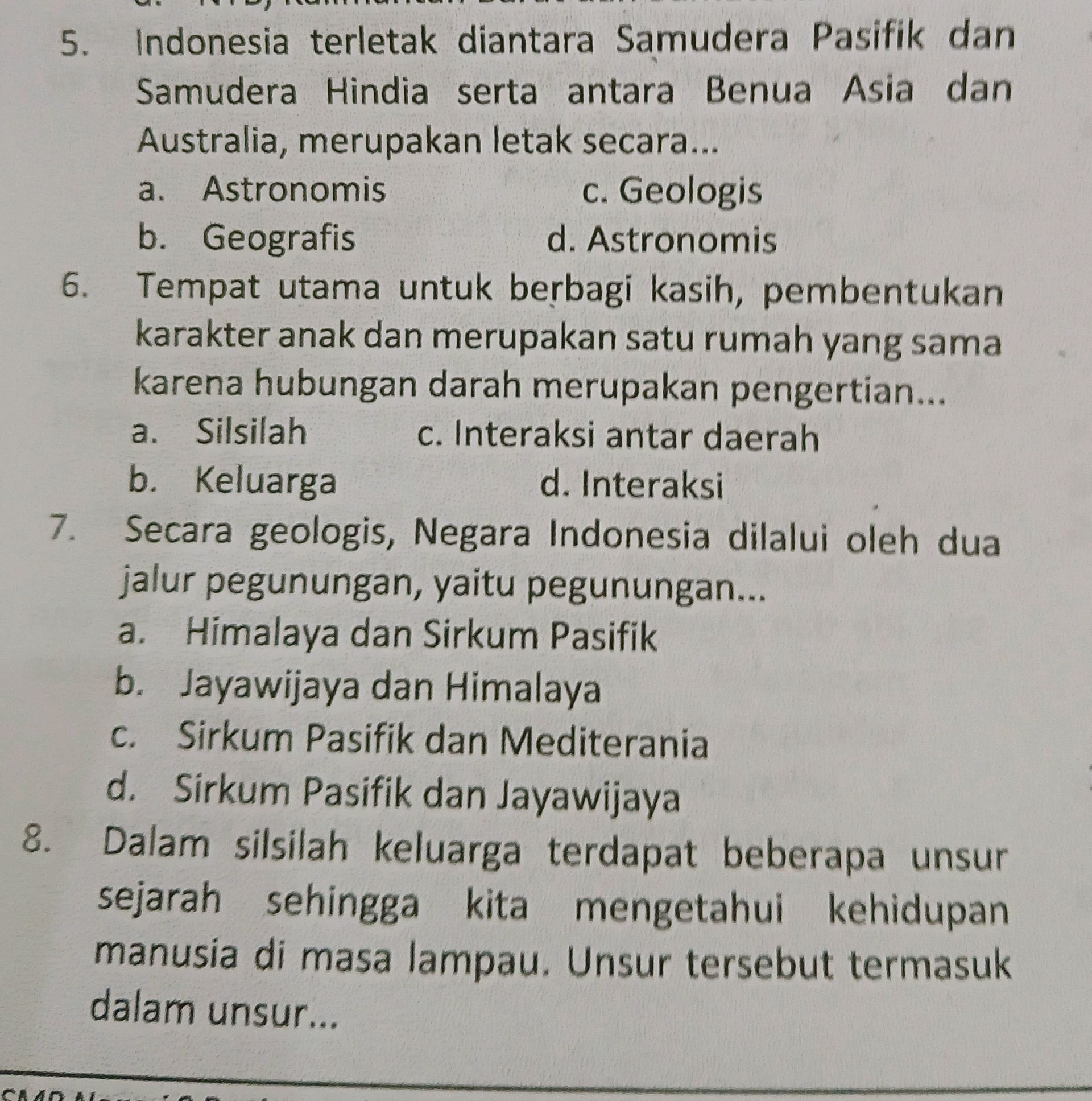 5. Indonesia terletak diantara Samudera | StudyX