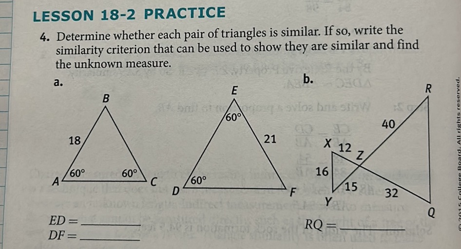 4. Determine whether each pair of triangles | StudyX