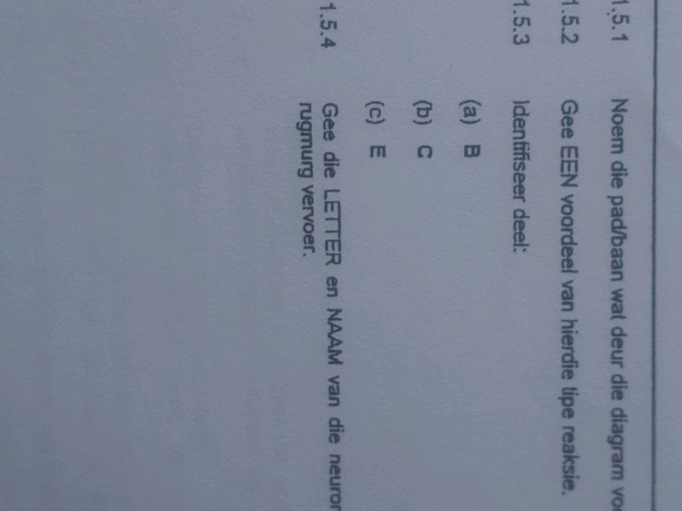 1. 5. 1 Noem die pad/baan wat deur die | StudyX