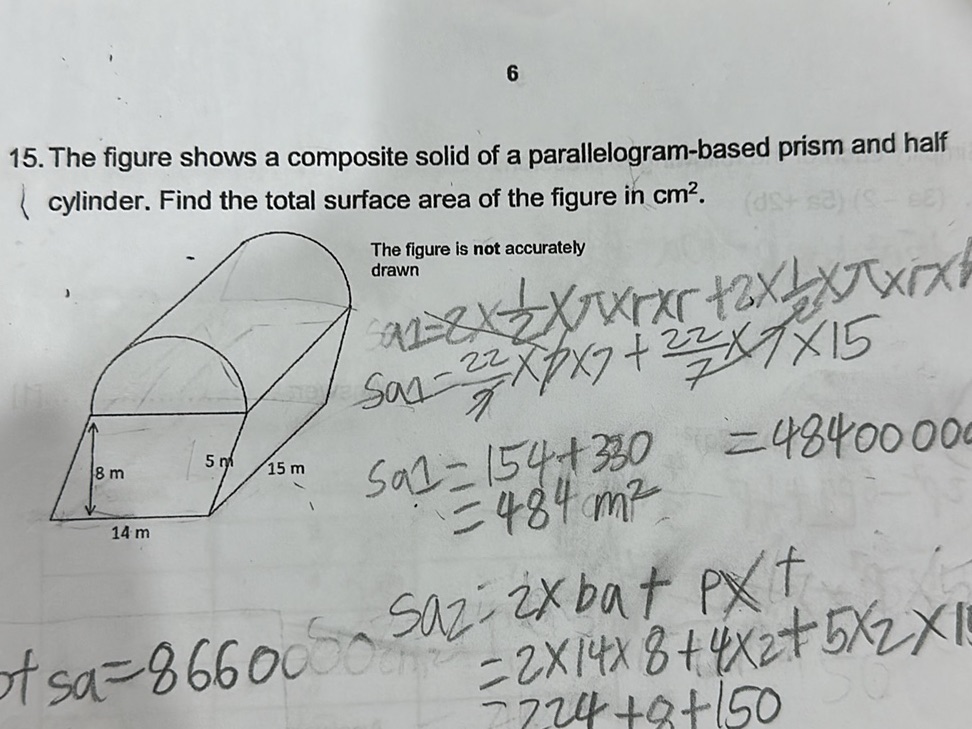 15. The figure shows a composite solid of a | StudyX
