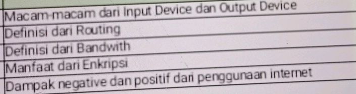 Macam-macam dari Input Device dan Output | StudyX
