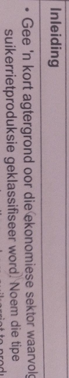 Gee 'n kort agtergrond oor die ekonomiese | StudyX