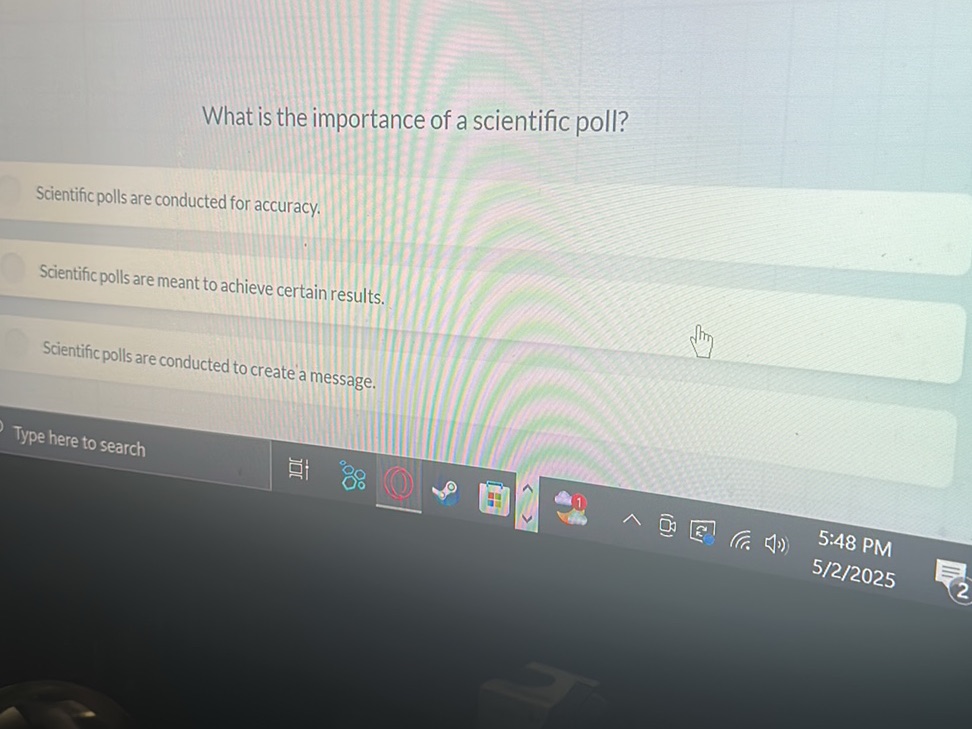 What is the importance of a scientific poll? | StudyX
