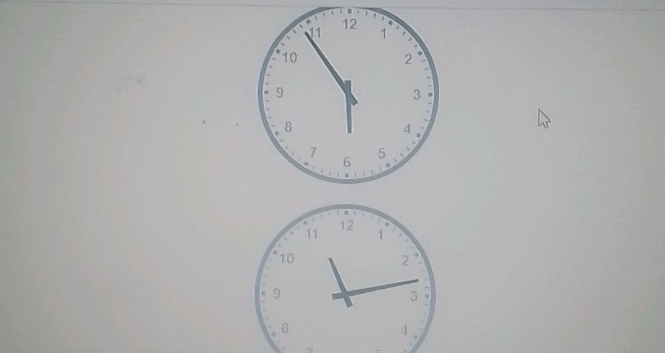 The image shows two clocks. The first clock | StudyX