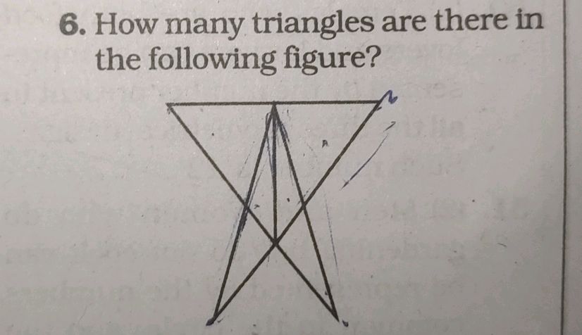 6. How many triangles are there in the | StudyX