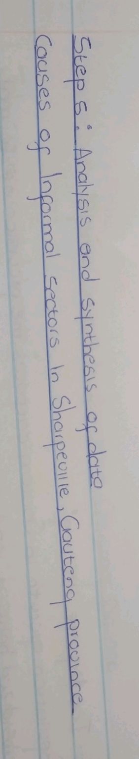 Step 5: Analysis and synthesis of data | StudyX