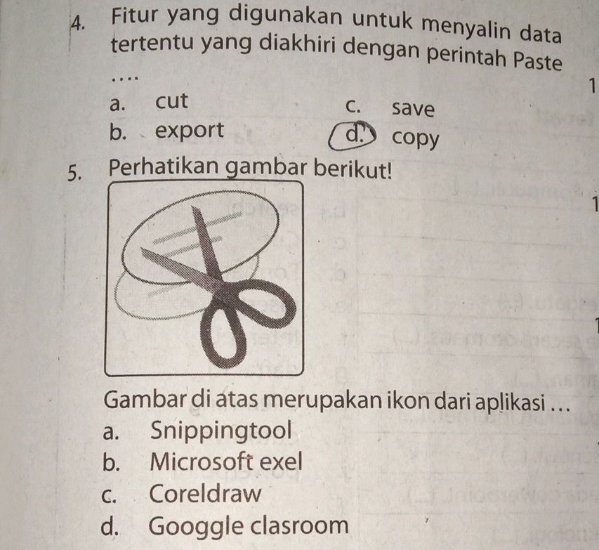 Fitur yang digunakan untuk menyalin data | StudyX