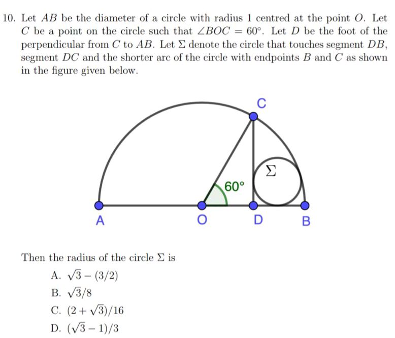 Let AB be the diameter of a circle with