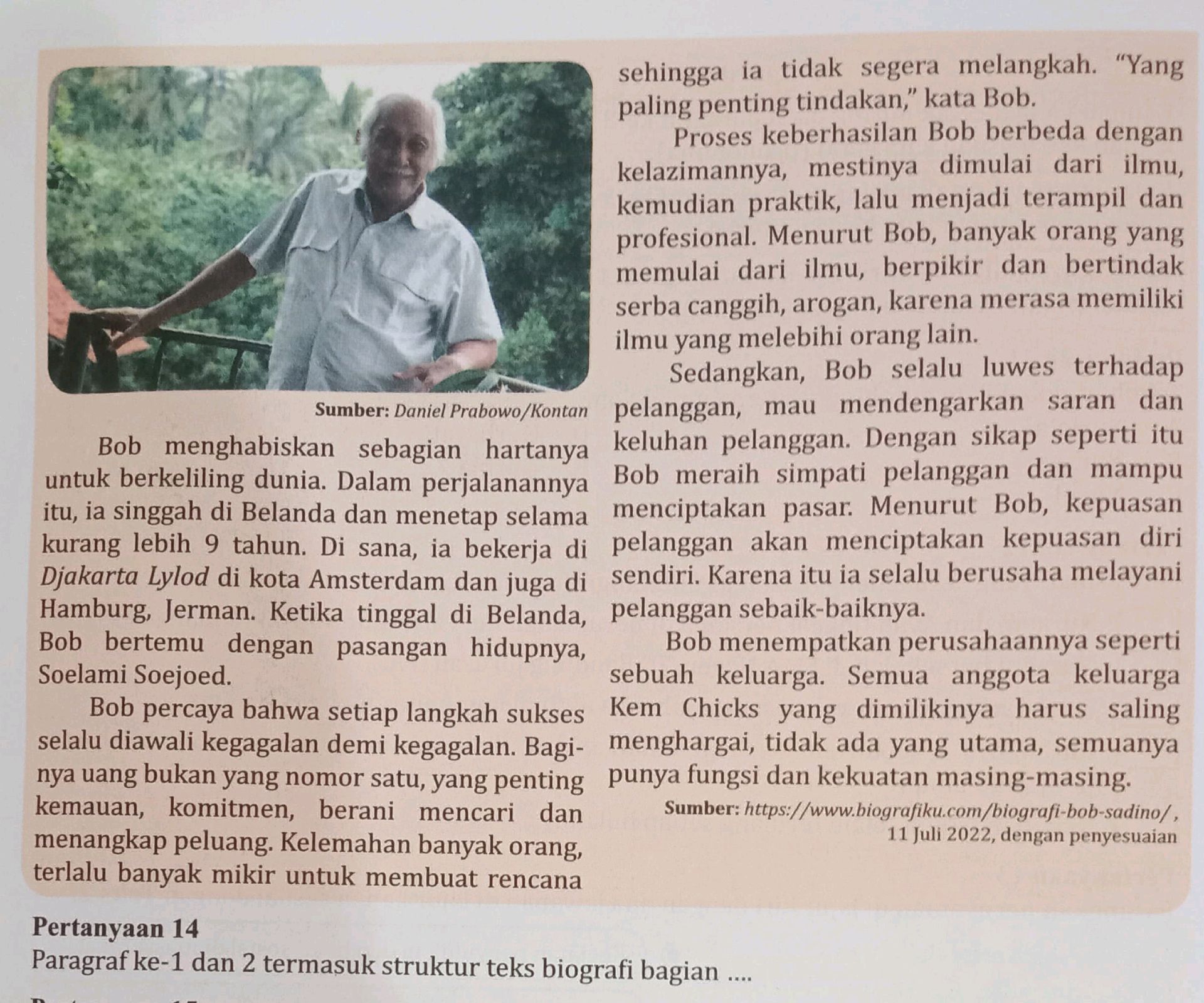 Pertanyaan 14 Paragraf ke-1 dan 2 termasuk | StudyX