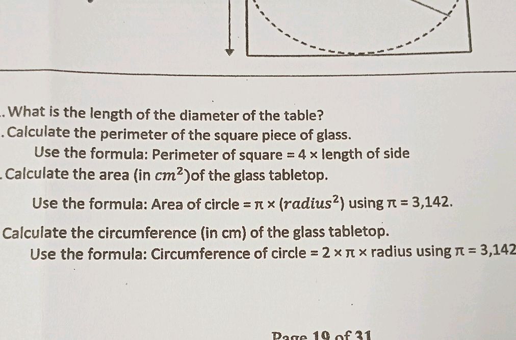 1. What is the length of the diameter of the | StudyX