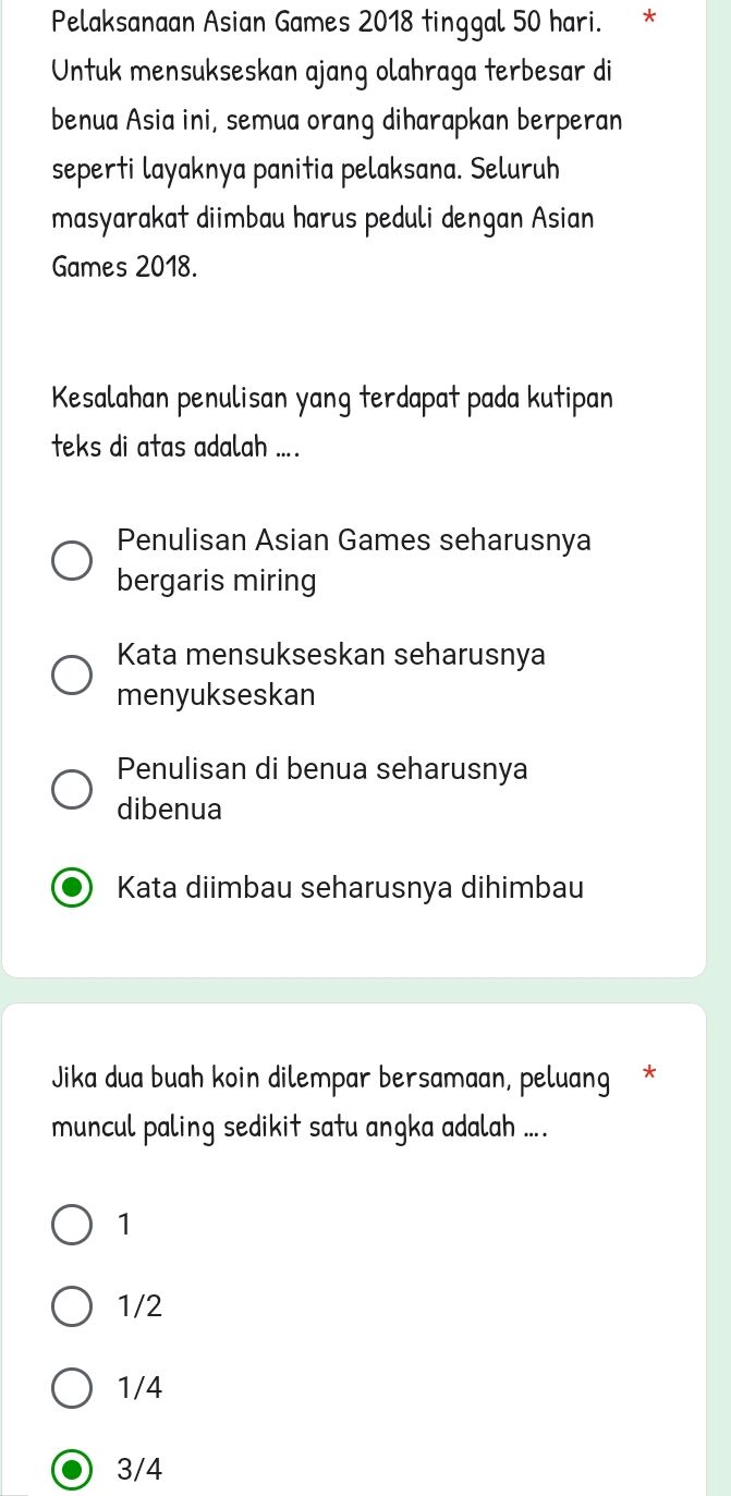 Kesalahan penulisan yang terdapat pada | StudyX