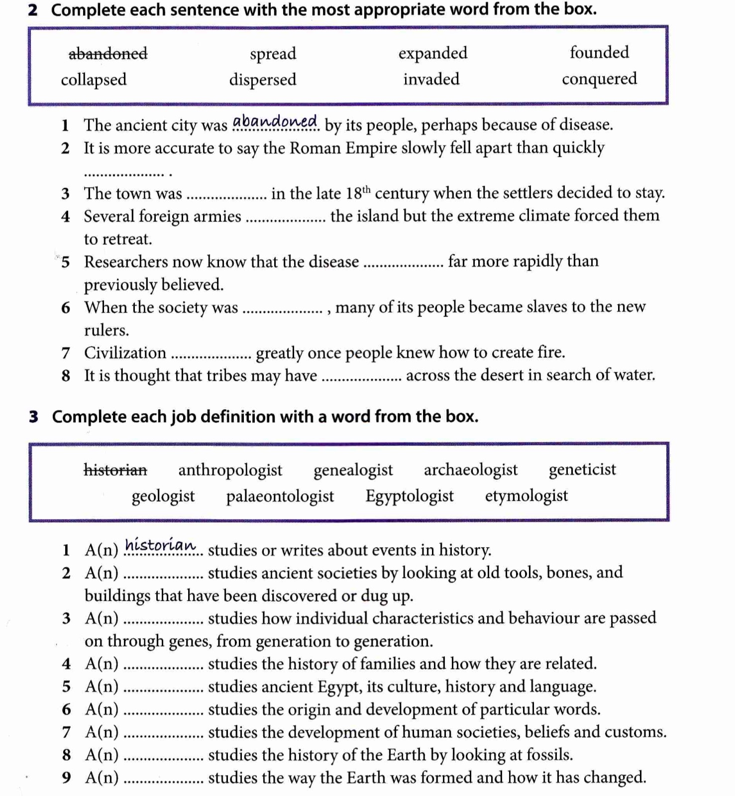 2 Complete each sentence with the most | StudyX