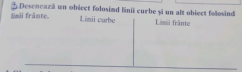 Desenează un obiect folosind linii curbe și | StudyX