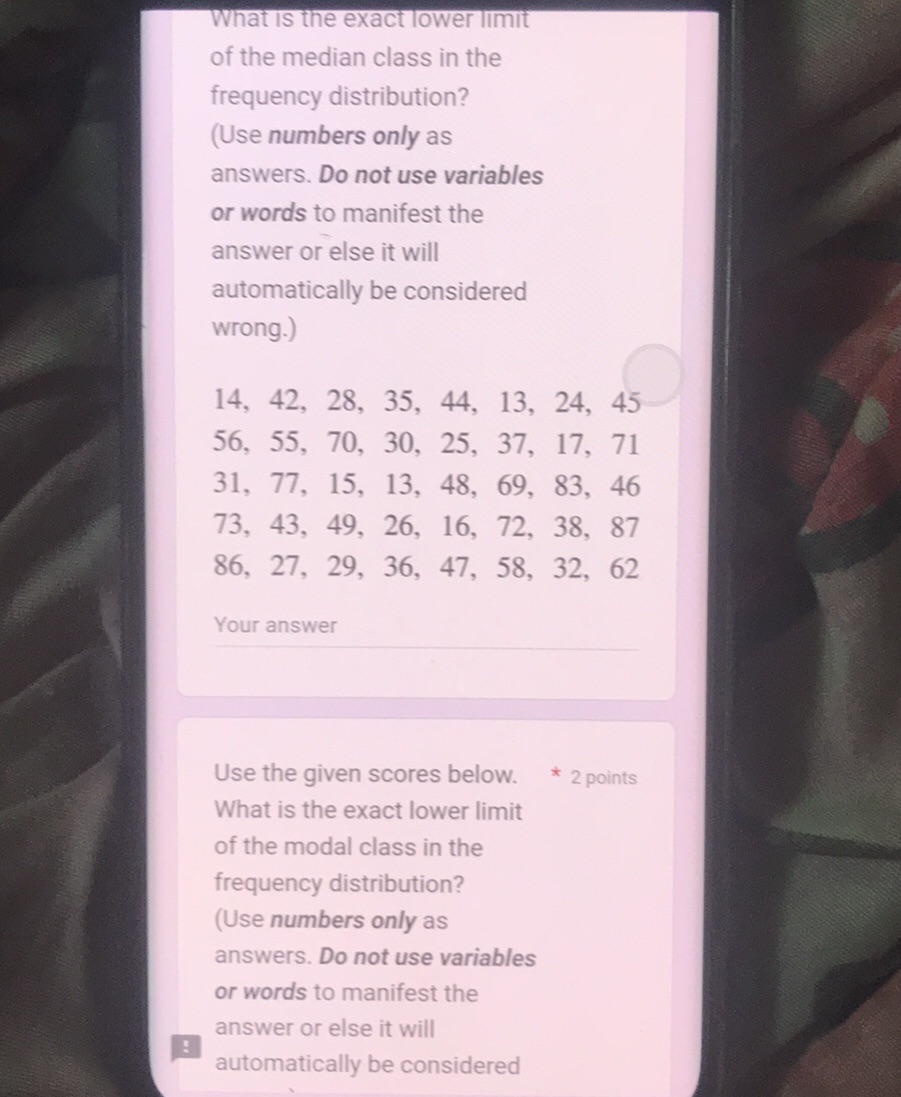 What is the exact lower limit of the median | StudyX