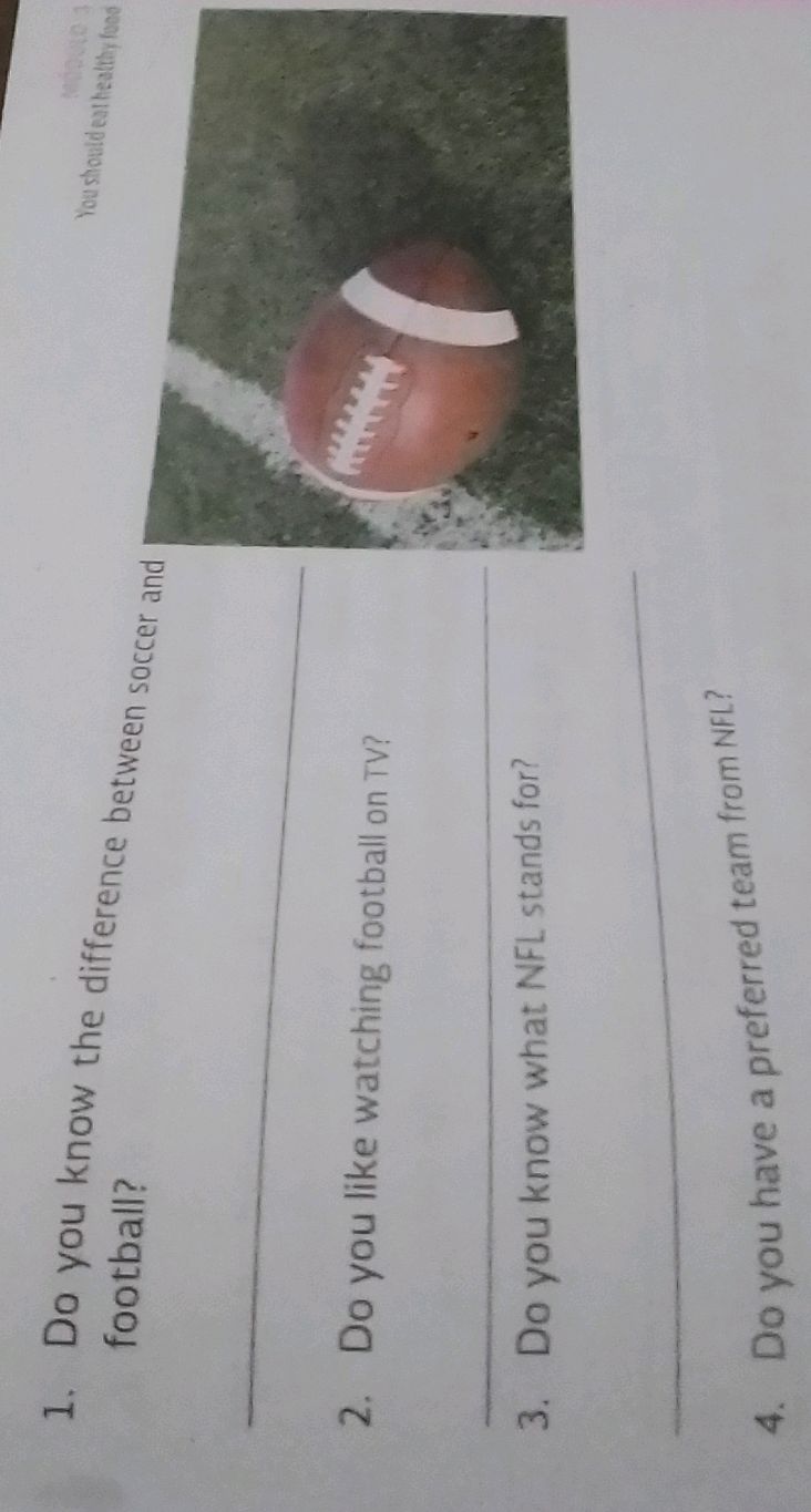 1. Do you know the difference between soccer | StudyX