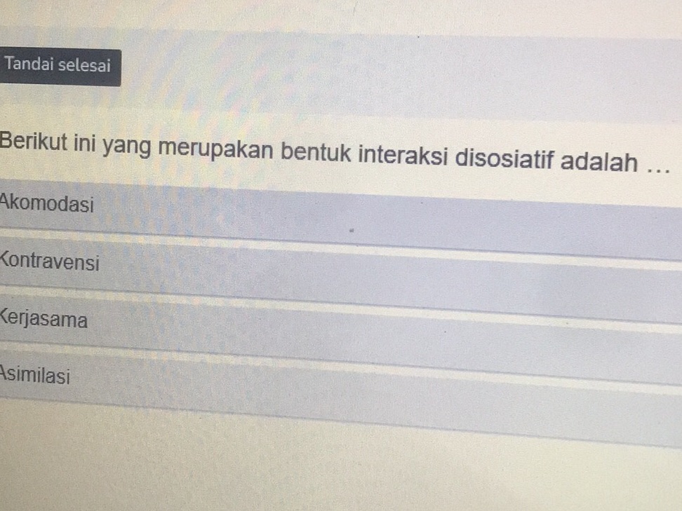 Berikut ini yang merupakan bentuk interaksi | StudyX