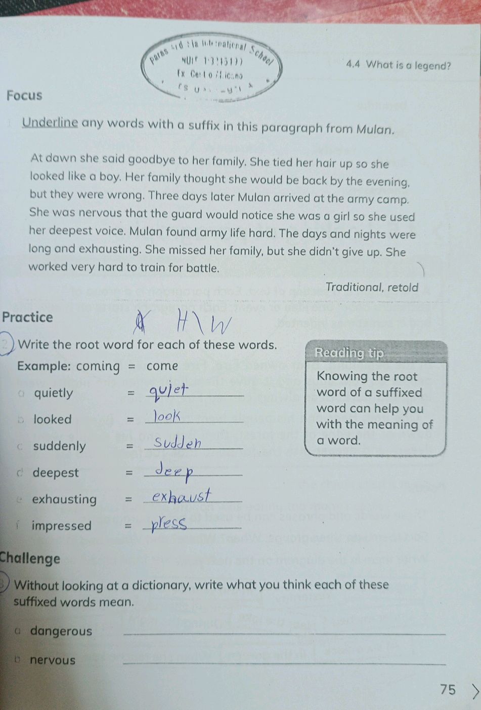 Write the root word for each of these words. | StudyX