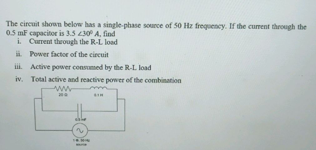 The circuit shown below has a single-phase | StudyX