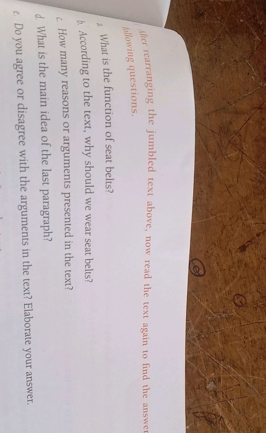 a. What is the function of seat belts? b. | StudyX