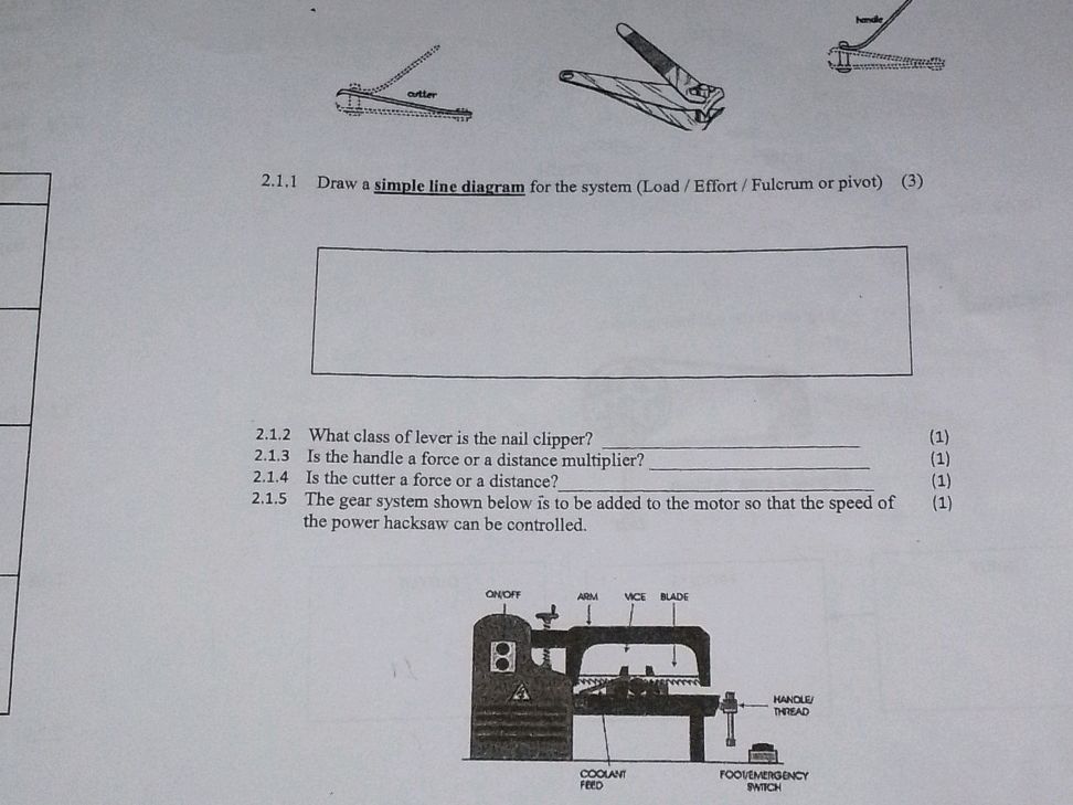 2.1.1 Draw a simple line diagram for the | StudyX