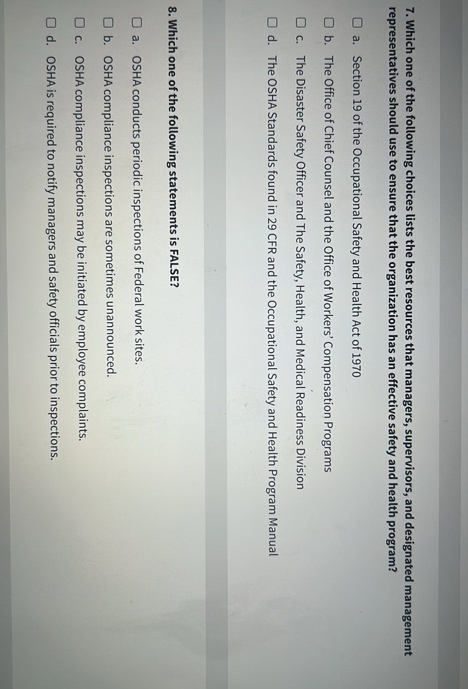 7. Which one of the following choices lists | StudyX