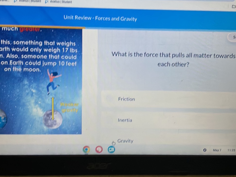 What is the force that pulls all matter | StudyX