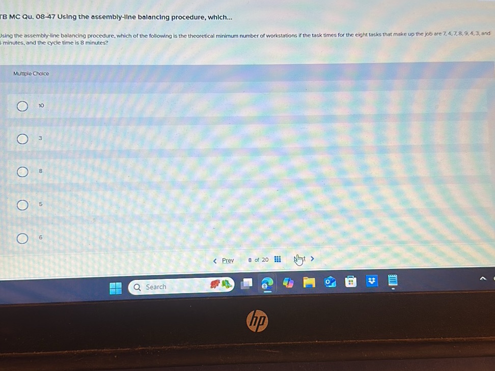 Using the assembly-line balancing procedure, | StudyX