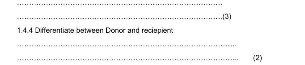 1.4.4 Differentiate between Donor and | StudyX