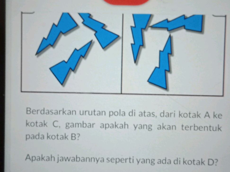Berdasarkan urutan pola di atas, dari kotak | StudyX
