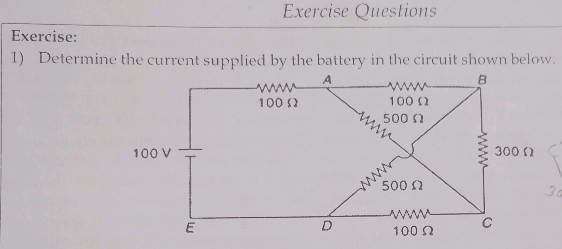 1) Determine the current supplied by the | StudyX