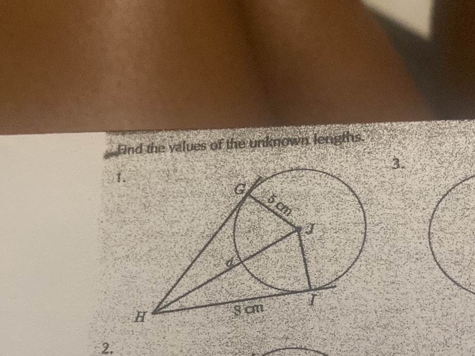 Find the values of the unknown lengths. 1. | StudyX