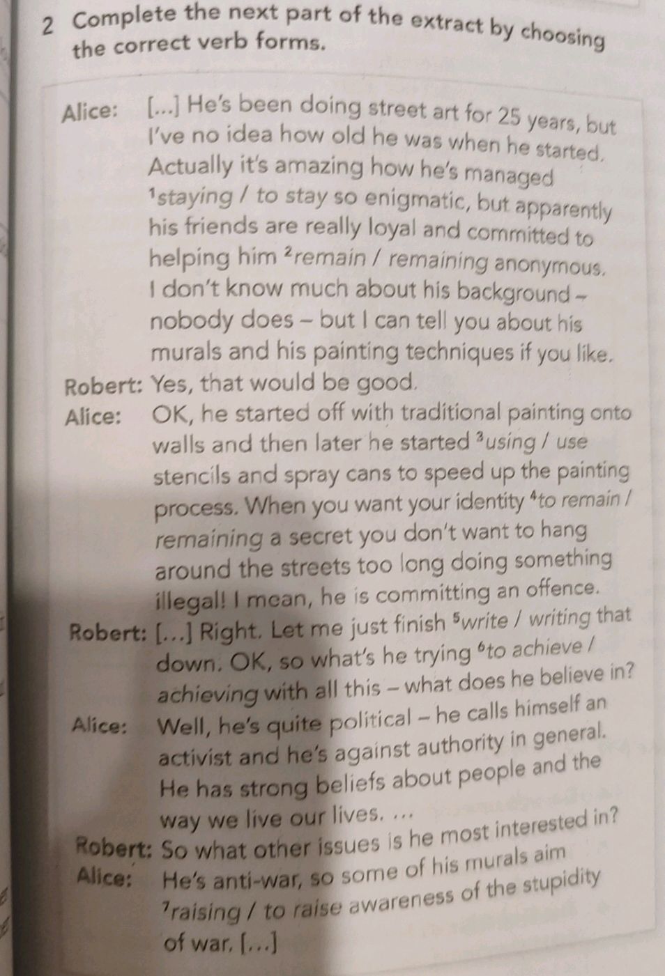 2 Complete the next part of the extract by | StudyX