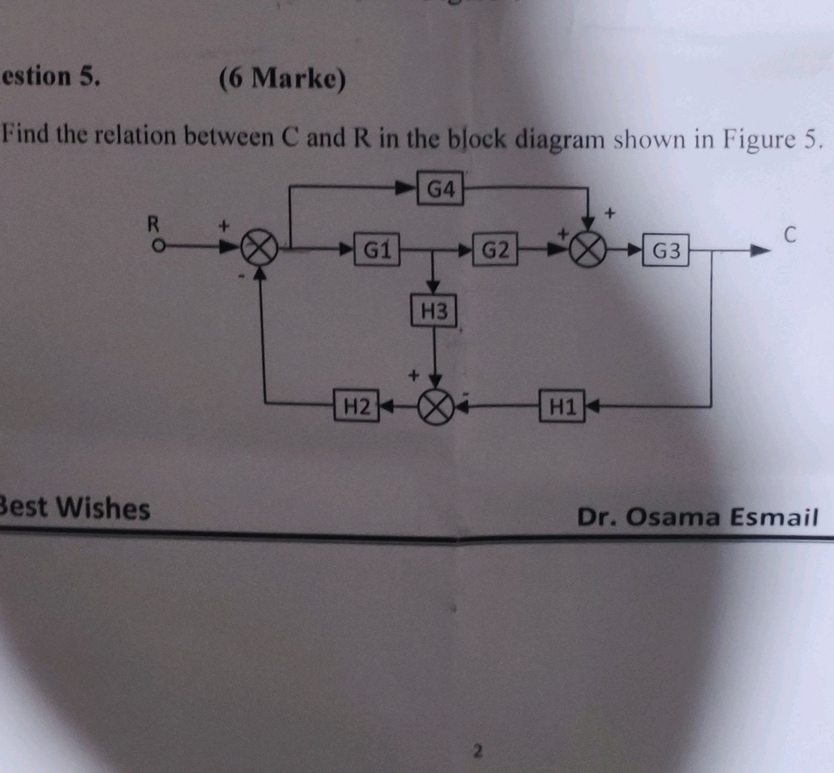 Find the relation between C and R in the | StudyX