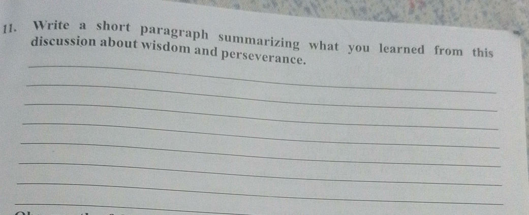 11. Write a short paragraph summarizing what | StudyX