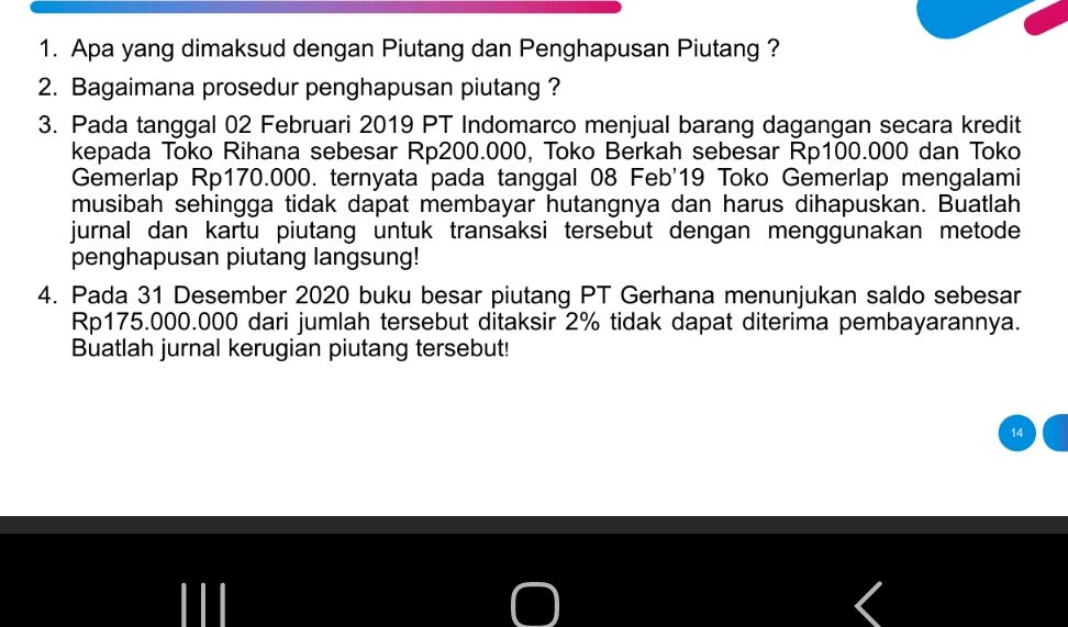 1. Apa yang dimaksud dengan Piutang dan | StudyX