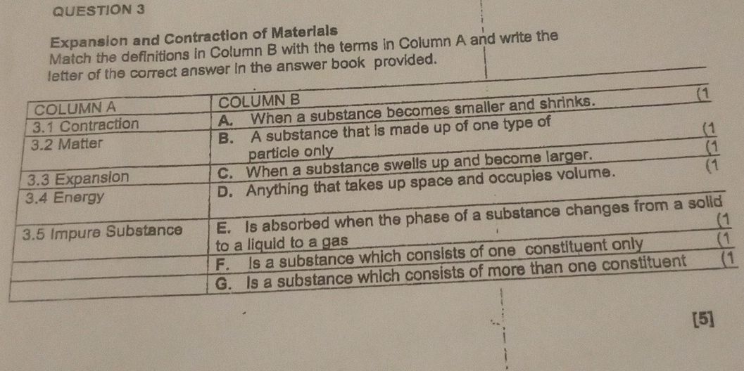 QUESTION 3 Expansion and Contraction of | StudyX