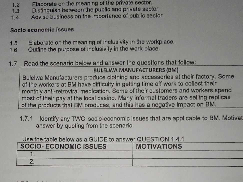 1. Elaborate on the meaning of the private | StudyX