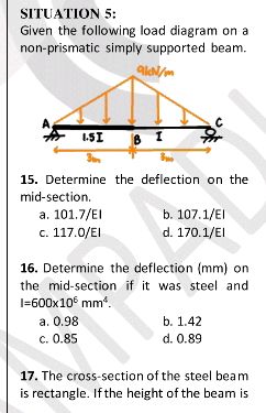 SITUATION 5: Given the following load | StudyX