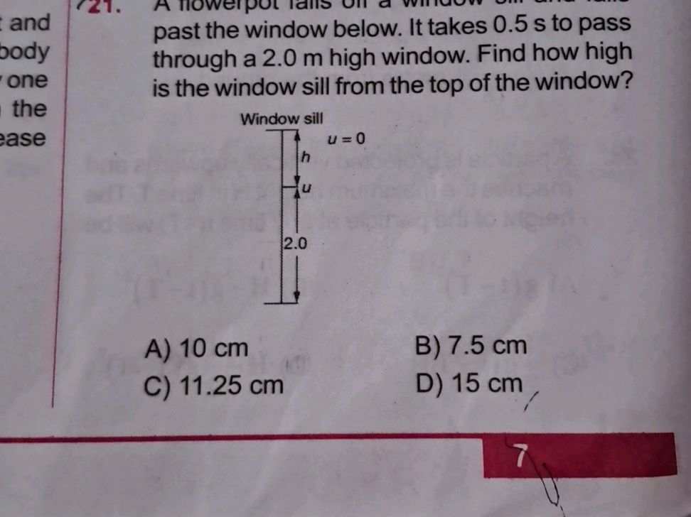 A flowerpot falls off a window sill and | StudyX
