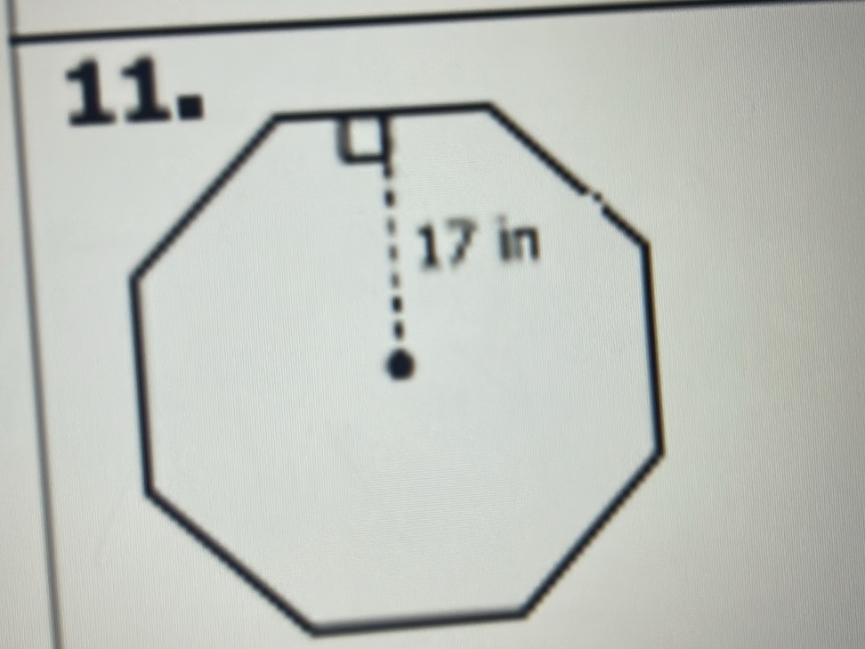 11. [Image of an octagon with a line | StudyX