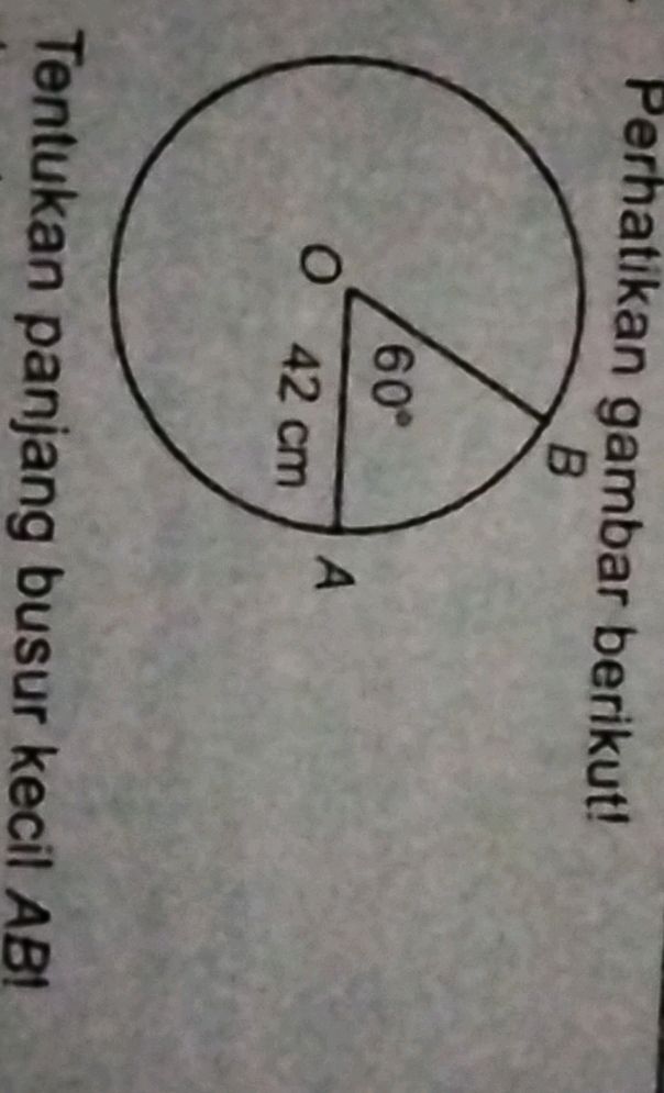 Perhatikan gambar berikut! ``` B 60° O | StudyX