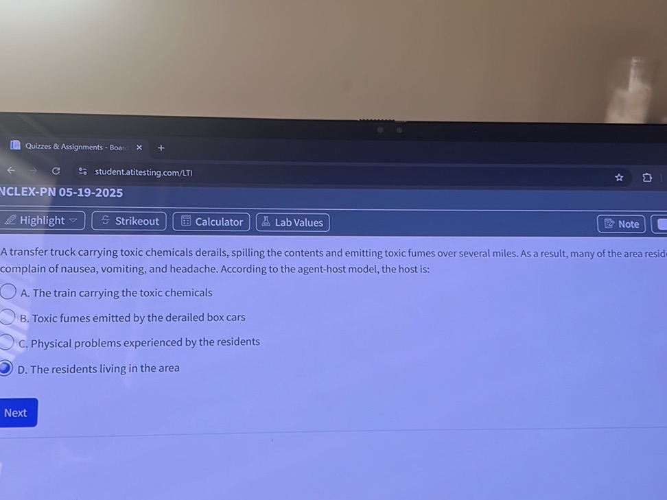 A transfer truck carrying toxic chemicals | StudyX