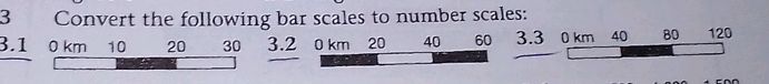 3 Convert the following bar scales to number | StudyX