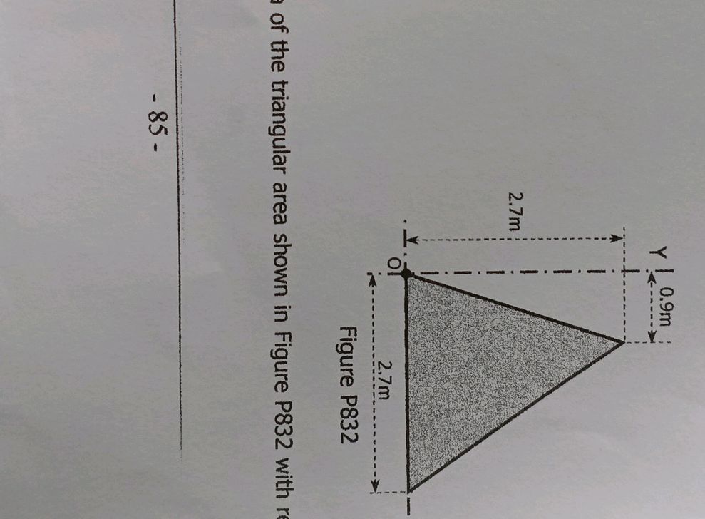 Find the area of the triangular area shown | StudyX