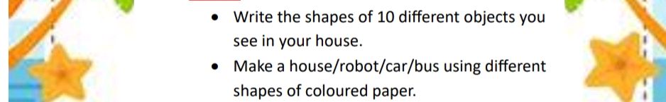 Write the shapes of 10 different objects you | StudyX