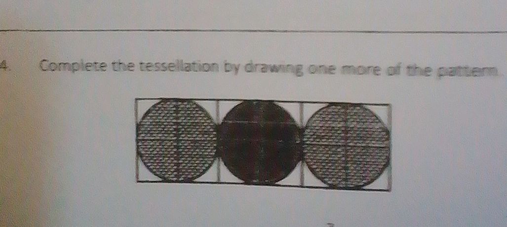Complete the tessellation by drawing one | StudyX
