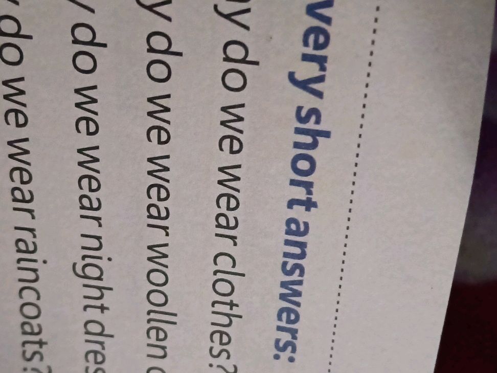 very short answers: Why do we wear clothes? | StudyX